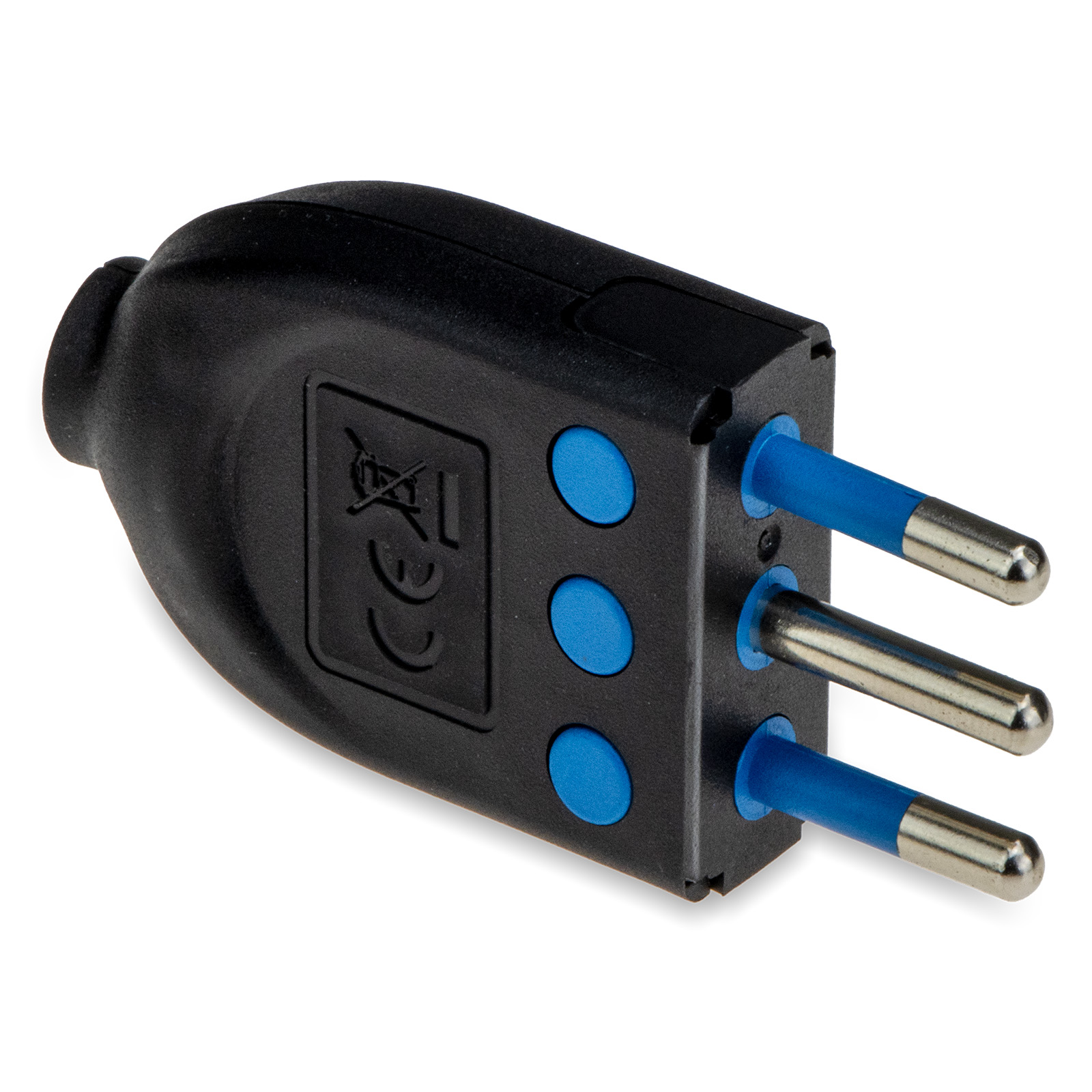 10A 2 poles + earth black plug - Master