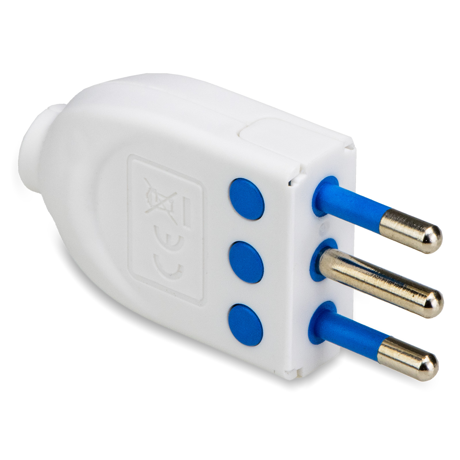 10A 2 poles + earth white plug - Master