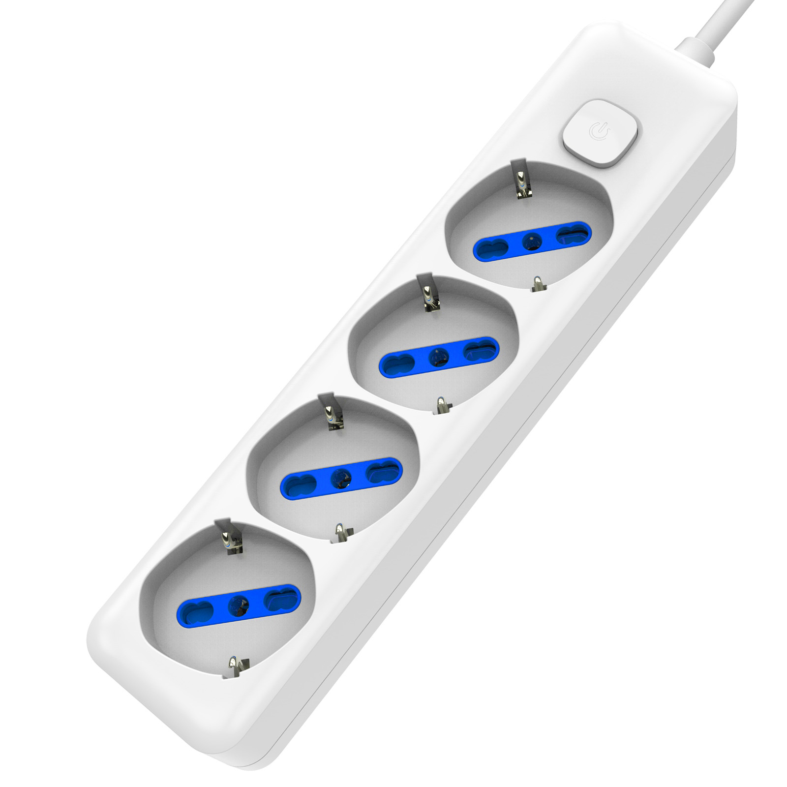 4 outlets Schuko multisockets w.switch - Master