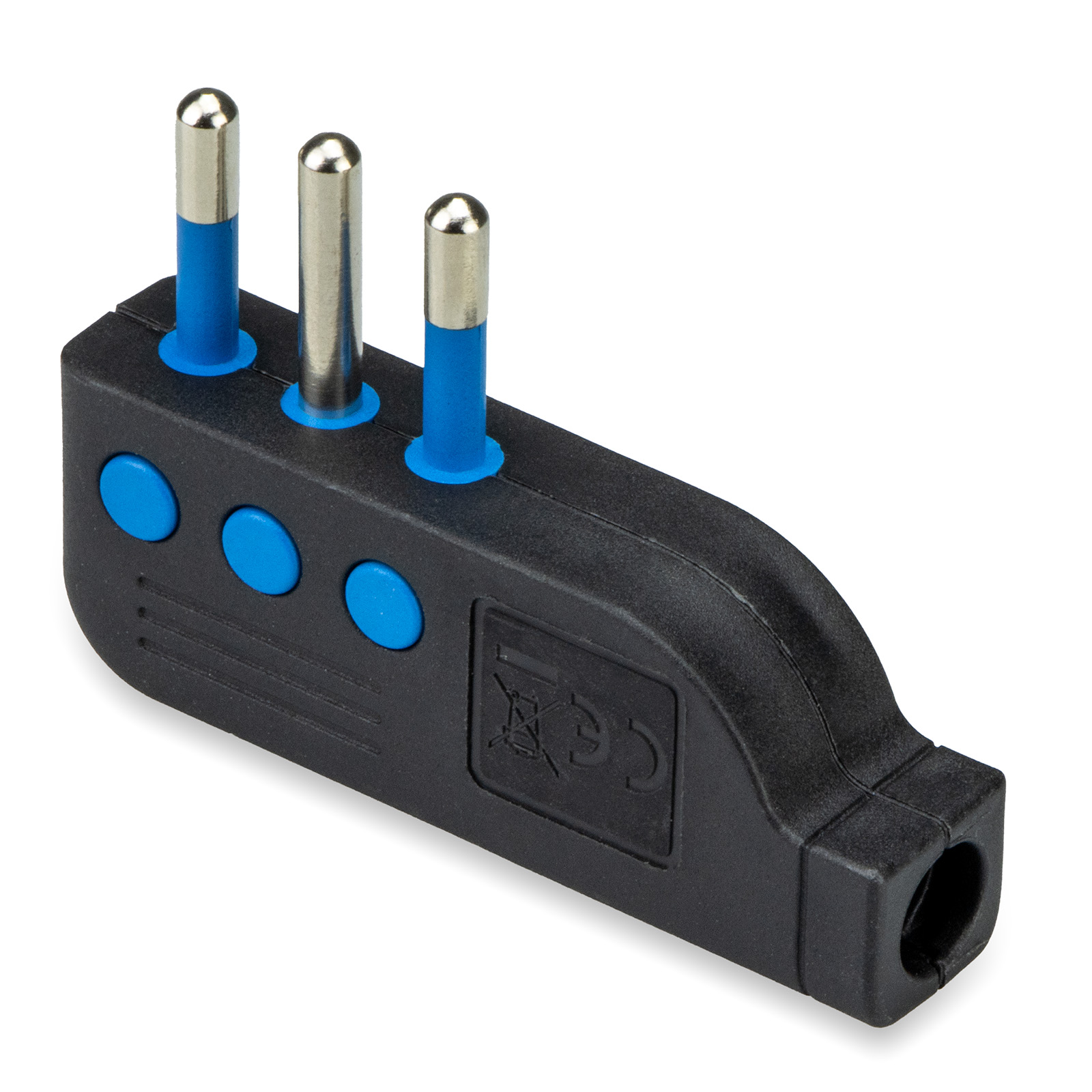 10A 2 poles+earth Black plug - Master